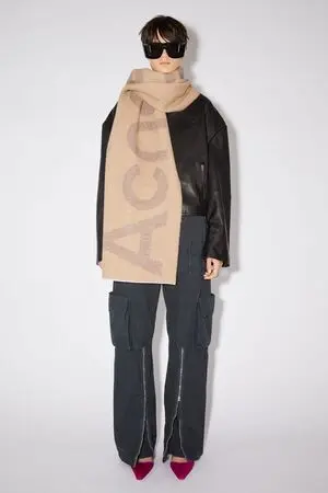Acne Studios Logo-knit Wool Scarf