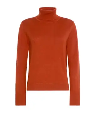 Max Mara Allegra Elbow-patch Roll-neck Sweater - Solid Orange