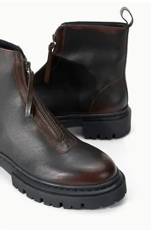 Staud Miles Leather Ankle Boot