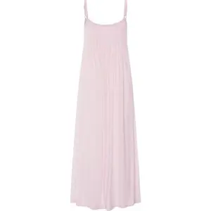 Hanro Juliet Pleated Cotton Chemise - Rose Bath