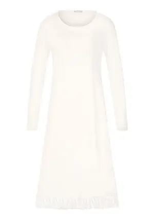 Hanro Rosaria Floral Embroidered Cotton Nightgown - Off White