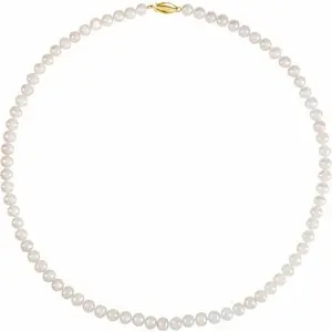 IVY & PEARL CO. Panache Cultured Freshwater Pearl " Necklace In 14k Gold - White
