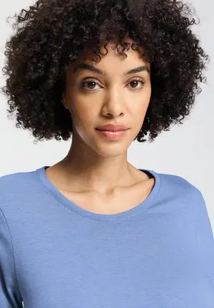 Hanro Sleep And Lounge Relaxed Round Neck Top - Bluebird