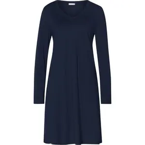 Hanro Sleep And Lounge Tencel And Cotton Nightgown - Deep Navy