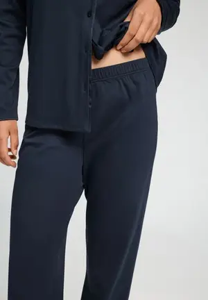 Hanro Cotton Silk Button Front Cotton Pajama Set
