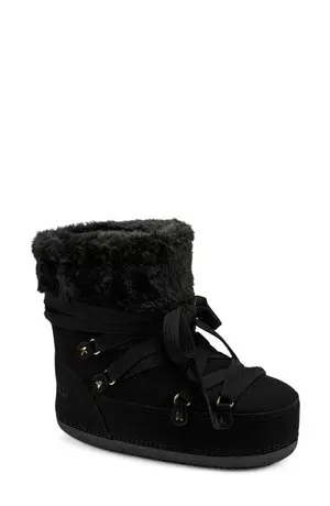 Karl Lagerfeld Paris Prynn Faux Fur Bootie - Black