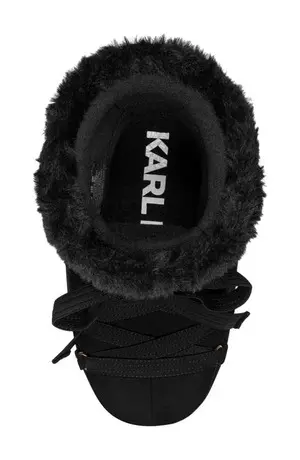 Karl Lagerfeld Paris Prynn Faux Fur Bootie - Black