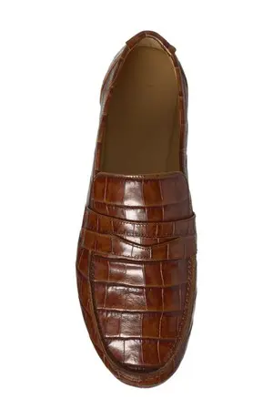 JAMIE HALLER The Croc Embossed Penny Loafer