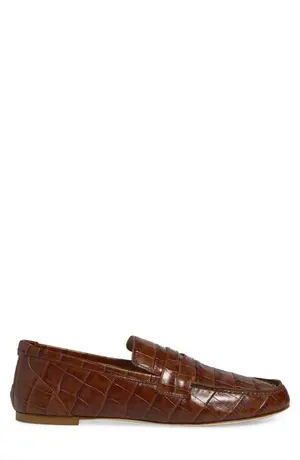 JAMIE HALLER The Croc Embossed Penny Loafer