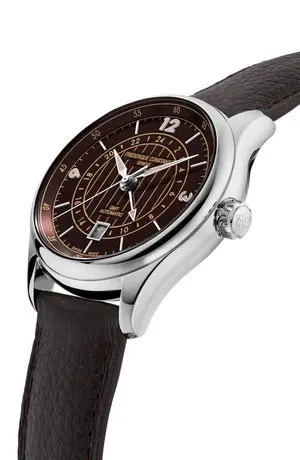 FREDERIQUE CONSTANT Runabout Gmt Automatic Leather Strap Watch