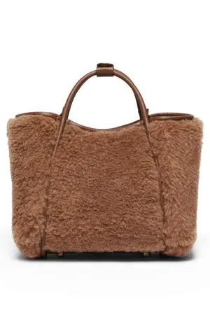 Max Mara Xs Marine Hair & Silk Tote