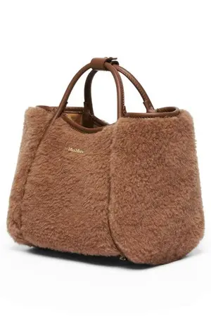 Max Mara Xs Marine Hair & Silk Tote