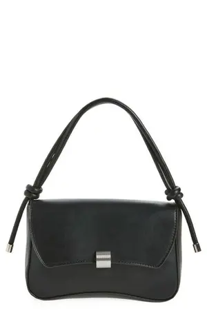 Bp. Faux Leather Foldover Mini Bag - Black