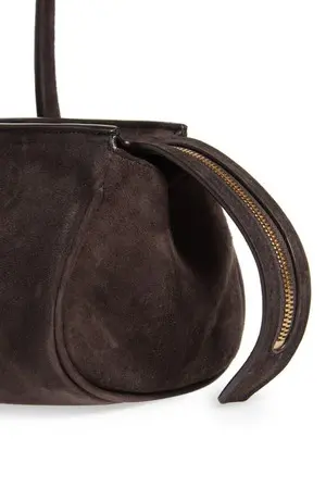 Khaite Donna Soft Leather Shoulder Bag - Ebano