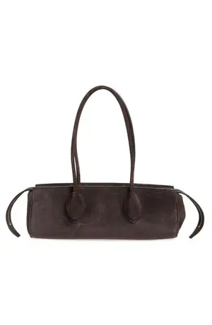 Khaite Donna Soft Leather Shoulder Bag - Ebano