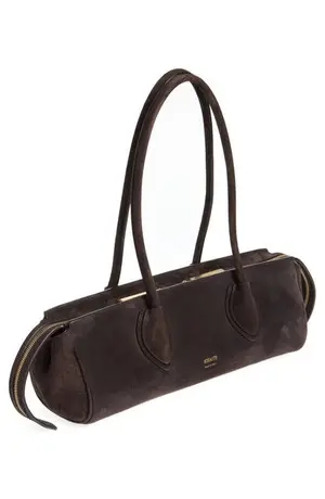 Khaite Donna Soft Leather Shoulder Bag - Ebano