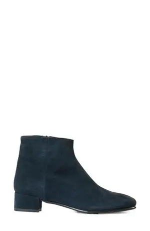 Aquatalia Pio Leather Bootie - Navy Suede