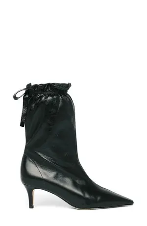 Cinq À Sept Alex Scrunched Leather Bootie