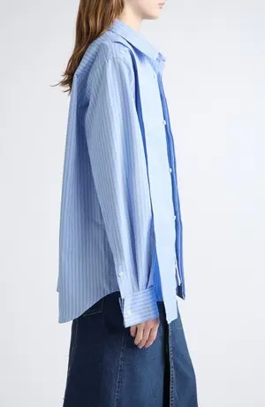 Sacai Stripe Layered Button-up Shirt