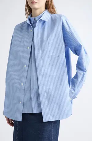 Sacai Stripe Layered Button-up Shirt