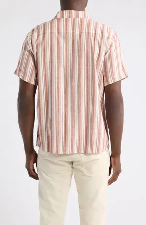 RHYTHM Vacation Stripe Cotton Camp Shirt