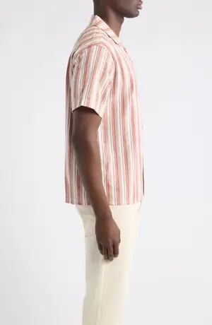 RHYTHM Vacation Stripe Cotton Camp Shirt