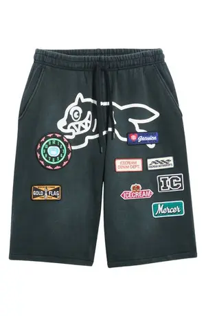 ICECREAM Choco Cotton Drawstring Shorts - Jet Set