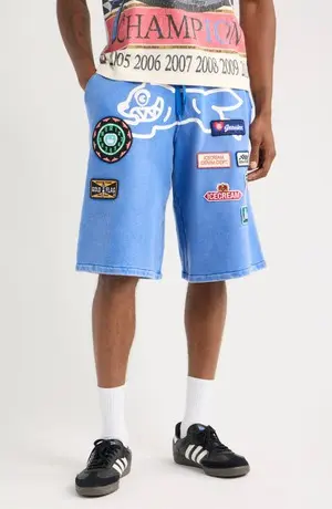 ICECREAM Choco Cotton Drawstring Shorts - Nautical Blue