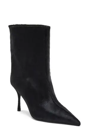 Jeffrey Campbell Raqib Genuine Calf Hair & Leather Bootie - Black