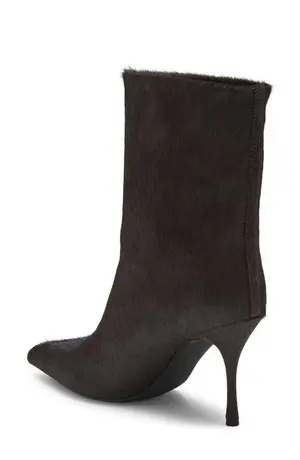 Jeffrey Campbell Raqib Genuine Calf Hair & Leather Bootie - Coffee