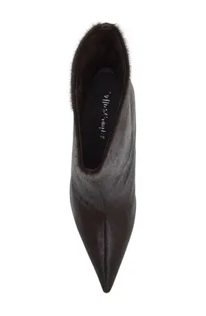 Jeffrey Campbell Raqib Genuine Calf Hair & Leather Bootie - Coffee