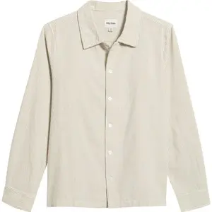 RHYTHM Bank Stripe Cotton Button-up Shirt - Olive