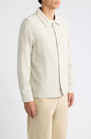 RHYTHM Bank Stripe Long Sleeve Button Shirt