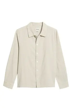 RHYTHM Bank Stripe Long Sleeve Button Shirt