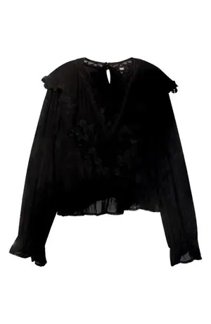 PAIGE Akari Embroidered Silk Shirt