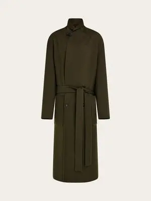 FERRAGAMO Double Breasted Wool And Cashmere Coat