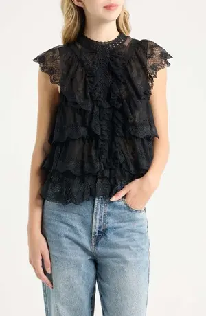 Love The Label Eden Ruffle Lace Top