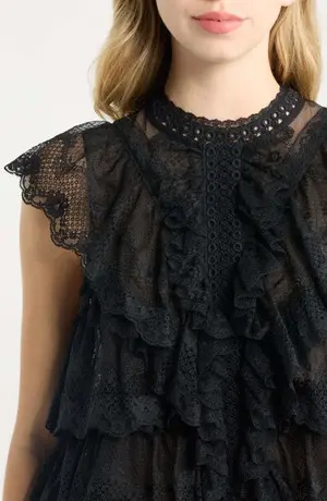 Love The Label Eden Ruffle Lace Top