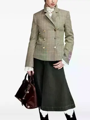 Essentiel Antwerp Karina1 Checked Double-breasted Blazer