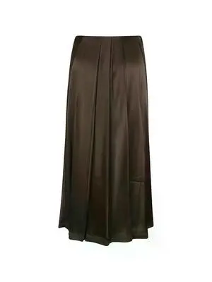 Vince Satin-finish Pleated Skirt
