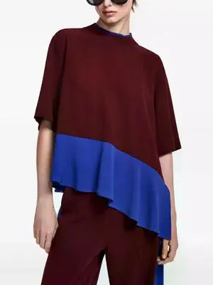Essentiel Antwerp Asymmetric Colour-block Top