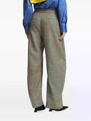 Essentiel Antwerp Checked Barrel-leg Trousers