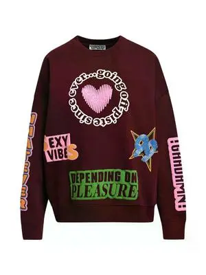 Essentiel Antwerp Graphic-print Sequin-embellished Sweatshirt - Red