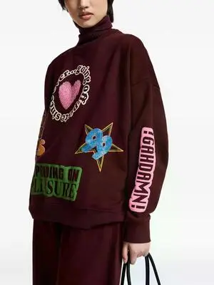 Essentiel Antwerp Graphic-print Sequin-embellished Sweatshirt