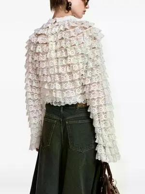 Essentiel Antwerp Kashvi Ruffled Lace Blouse