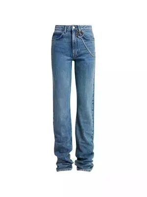 Essentiel Antwerp Karlos Ruched-hem Chain-detail Jeans - Blue