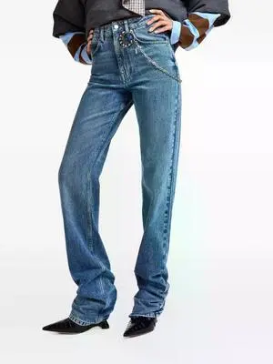 Essentiel Antwerp Karlos Ruched-hem Chain-detail Jeans