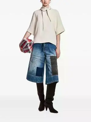 Essentiel Antwerp Tie-neck Raglan-sleeve Blouse - Neutrals