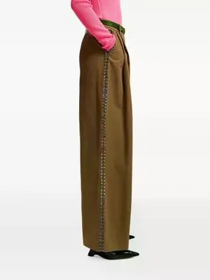 Essentiel Antwerp Stud-embellished Pleated Palazzo Pants