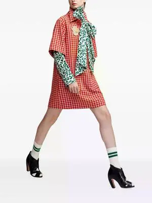 Essentiel Antwerp Kooky Checked A-line Mini Dress